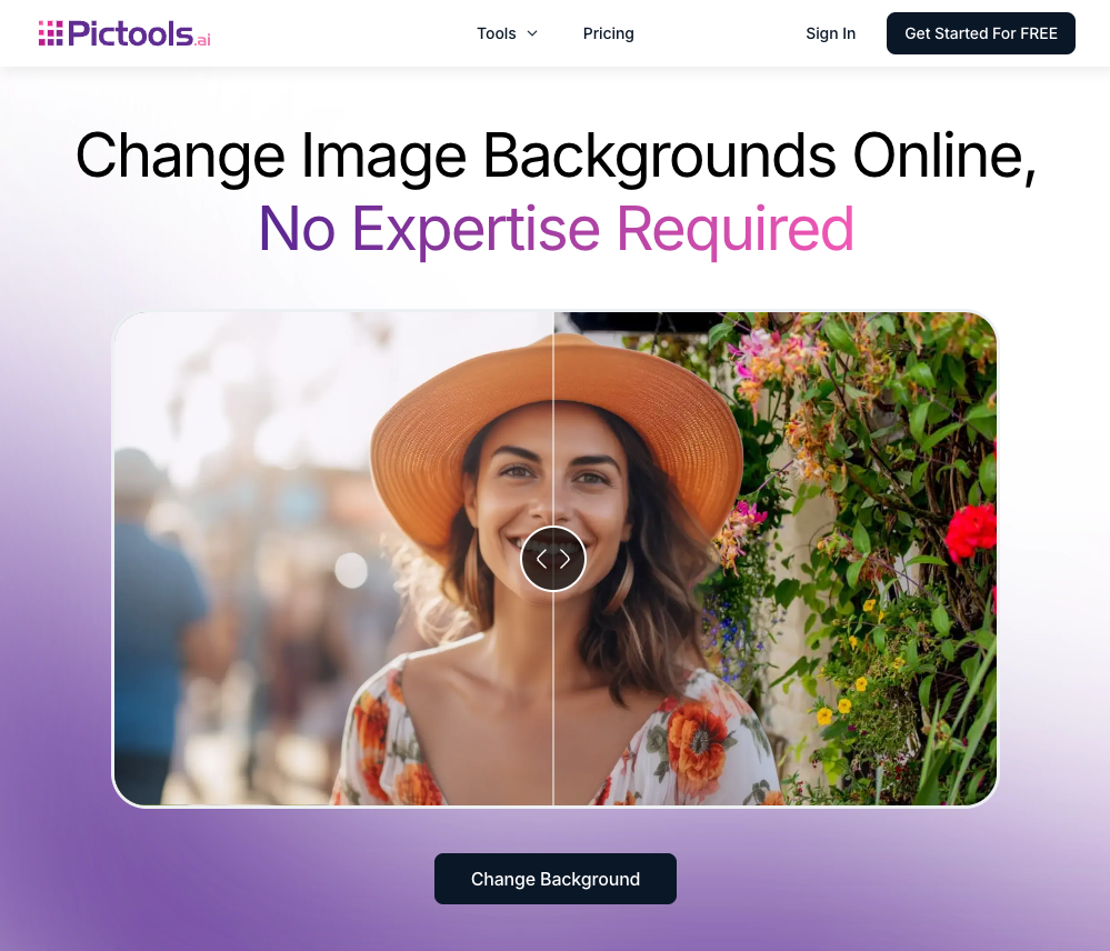 AI Background Changer - Try Free BG Replacer on PicTools.AI